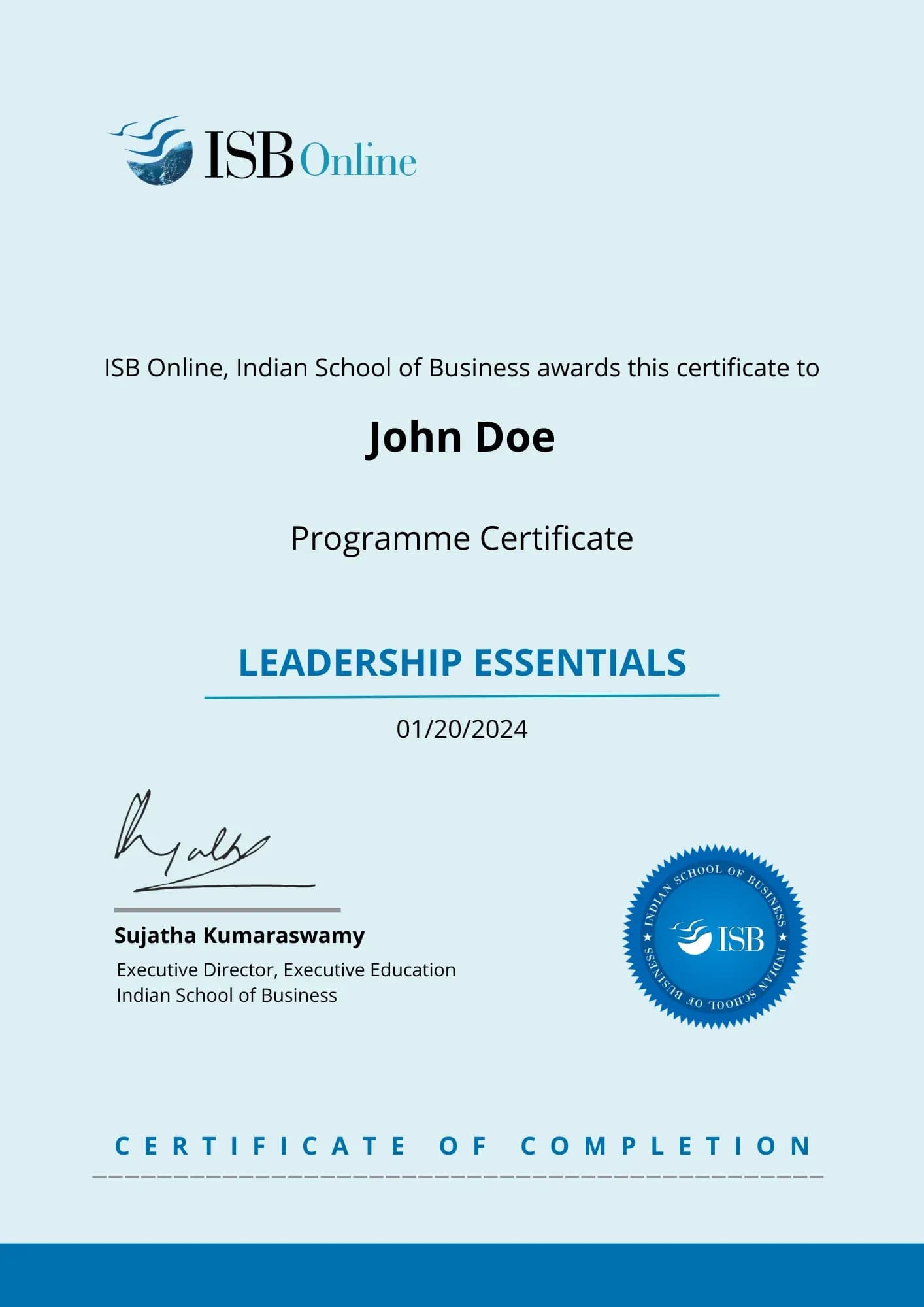 Certificate Programme in Leadership Essentials
